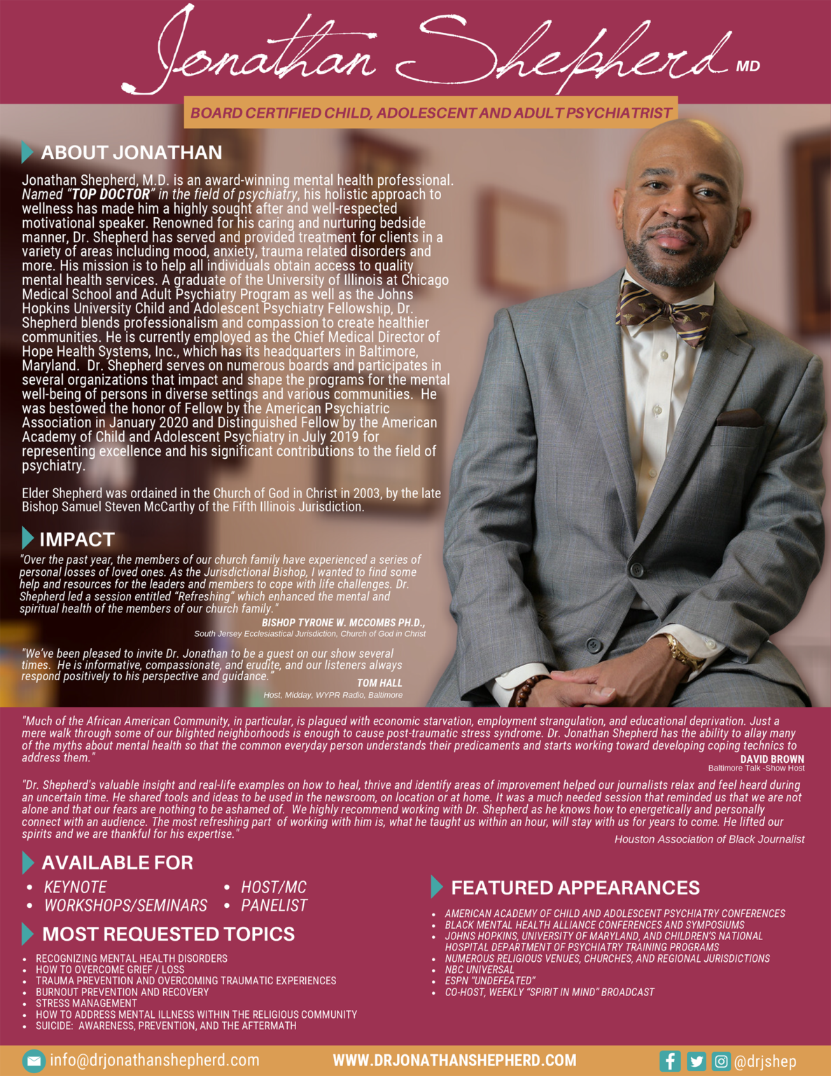 Services – Dr. Jonathan Shepherd